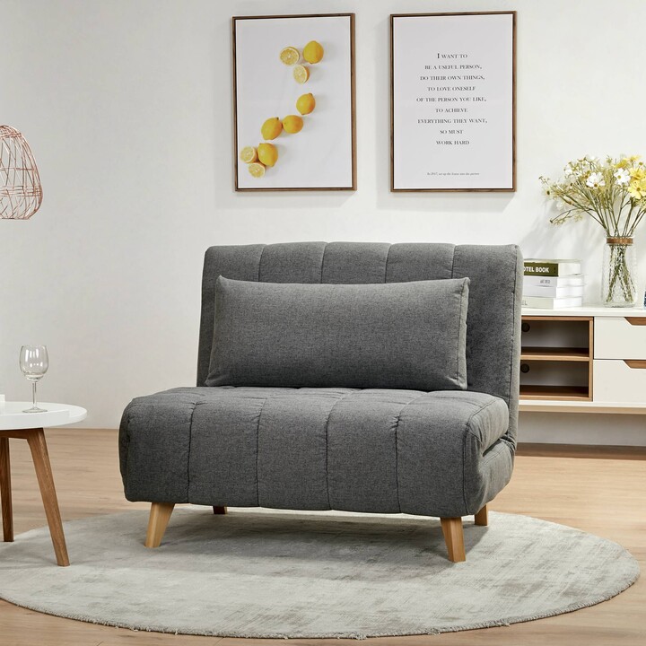 Dunelm Tara Fabric Sofa Bed Tara Mid Grey - ShopStyle
