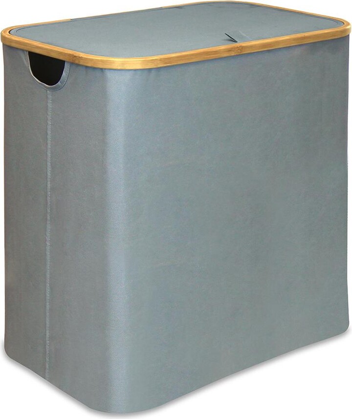 Oceanstar Double Soft Sided Laundry Hamper Sorter With Bamboo Rim Lid ...