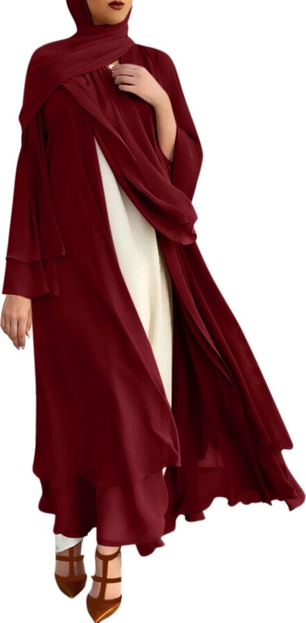 Caxndycing Abaya Muslim Women's Muslim One Piece Prayer Dress Islamic ...