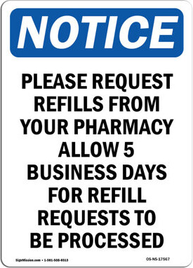 SignMission Please Request Refills from Your Sign - ShopStyle Desks