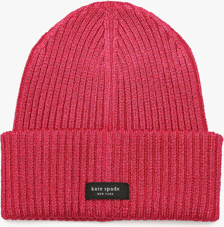 Kate Spade Metallic Sam Label Beanie - ShopStyle Hats