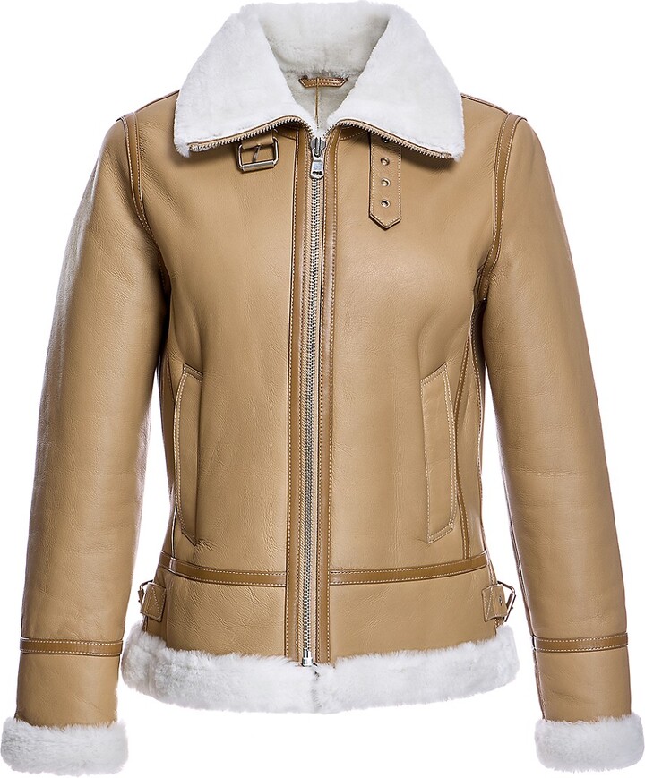Maximilian Leather & Shearling Flight Jacket - ShopStyle