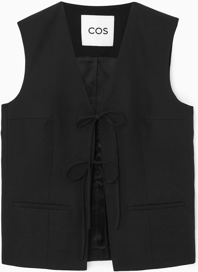 COS Tie-Front Vest - ShopStyle Tops