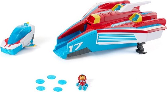 Paw Patrol Mighty Pup Super Paws 2 in 1 Deluxe Transforming Jet and ...