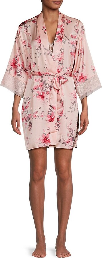 Flora Nikrooz Andrea Floral Lace Trim Robe - ShopStyle