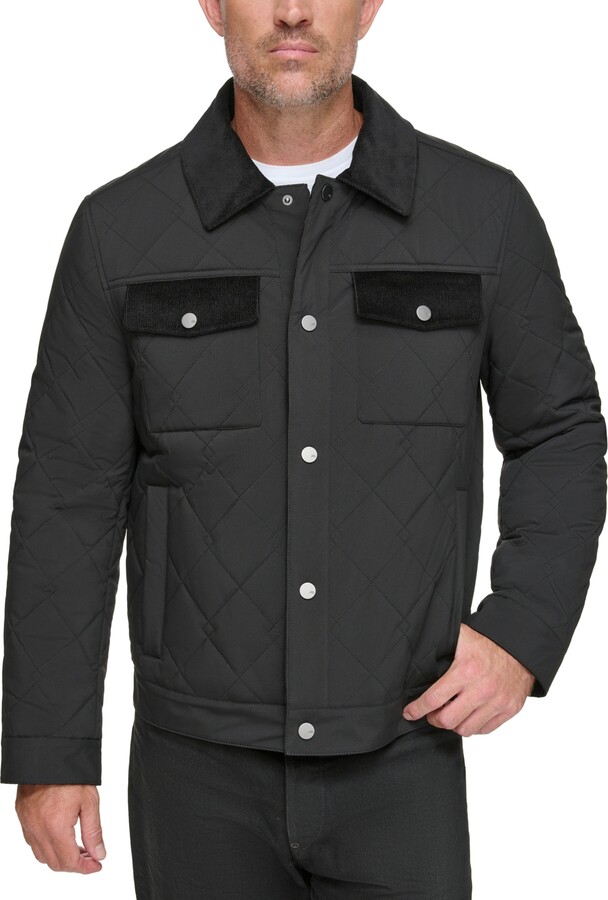 Andrew Marc Men's Walkerton Chain Link Trucker Jacket - ShopStyle