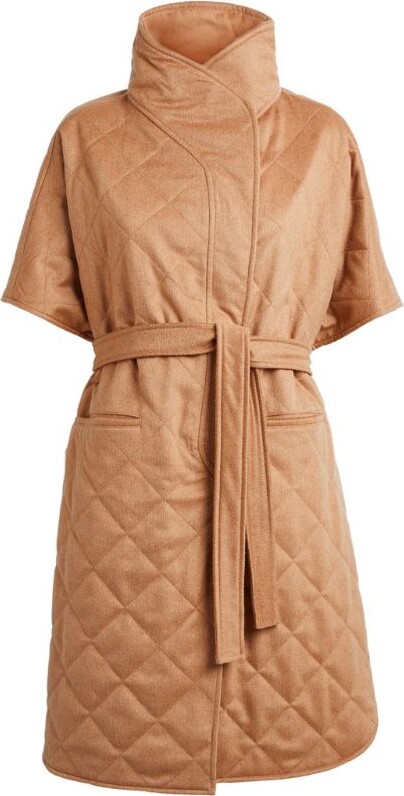 Max Mara Camel Hair Quilted Cape - ShopStyle Jackets