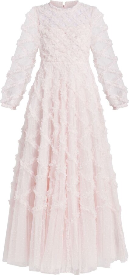 Needle & Thread Ruffled Tulle-Overlay Maxi Dress - ShopStyle