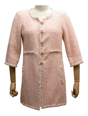 Chanel Pink Tweed Coats - ShopStyle
