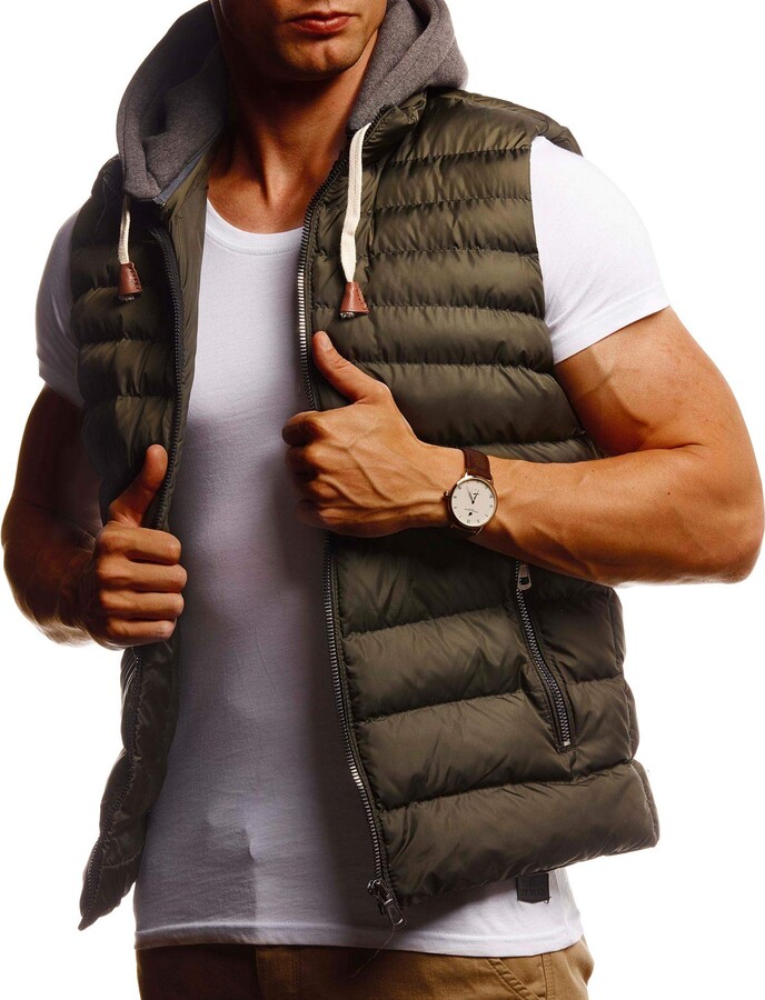 Leif Nelson LN737 Men's Outdoor Summer Quilted Vest Black Down Vest ...