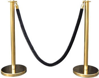 VIP Crowd Control Rope Stanchion (2 Flat Top/Flat Base + 6' Rope ...