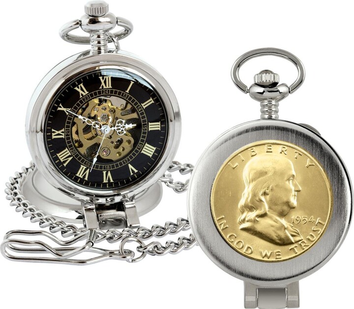 American Coin Treasures 16277 Gold-Layered Silver Franklin Half Dollar ...