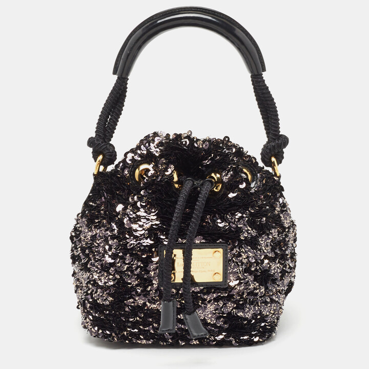Louis Vuitton Black Sequins Mini Limited Edition Noe Rococo Bag - ShopStyle