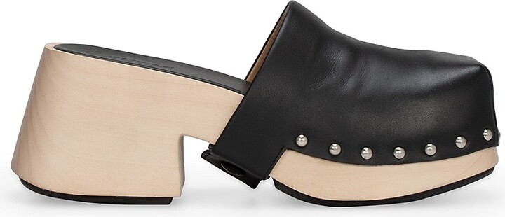 Marsèll Studded Leather Clogs - ShopStyle