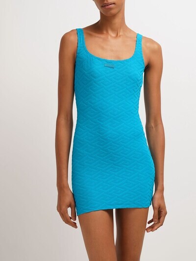 Versace Monogram terry cloth mini dress - ShopStyle
