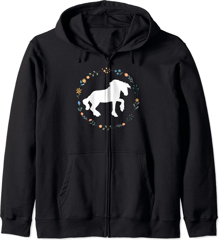 Vintage Clydesdale Cool Equestrian Clydesdale Bud Horse Love Zip Hoodie ...