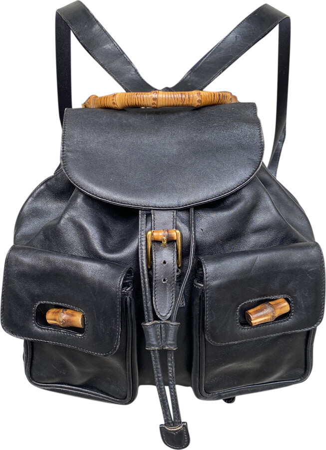 Gucci Bamboo leather backpack - ShopStyle