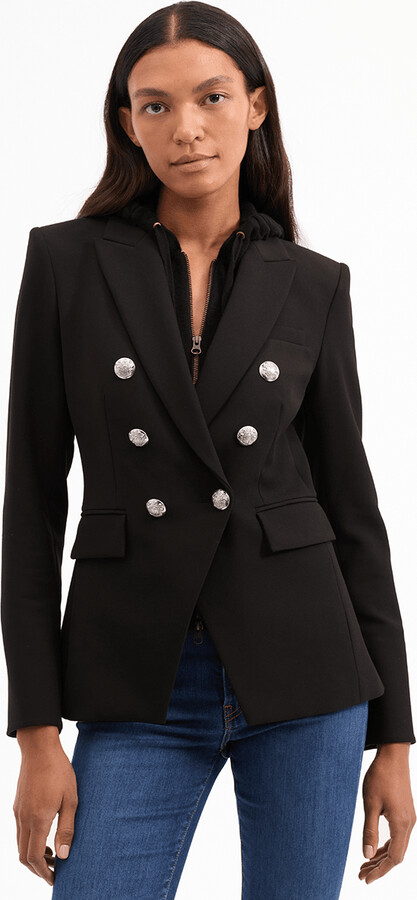 Veronica Beard Miller Dickey Jacket Black Silver - ShopStyle