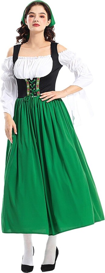 Generisch 2025 Medieval Dirndl Dress for Adults in Farm Style - ShopStyle