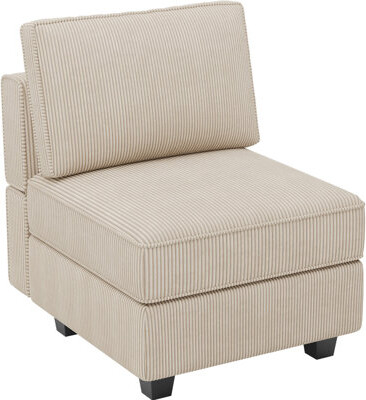 Everly Quinn Nairoby 26.4'' Wide Upholstered Armless Chair with Pillow ...