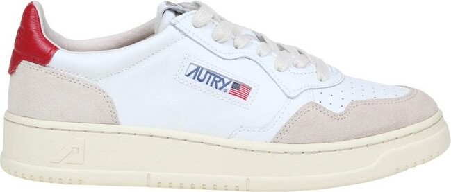 AUTRY Logo Patch Panelled Sneakers - ShopStyle