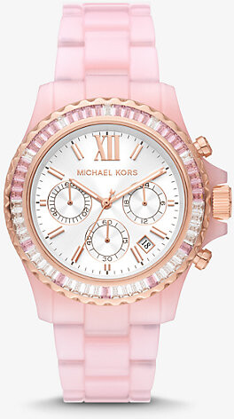 Michael Kors Oversized Everest PavÃ© Rose Gold-Tone and Bio-Based ...