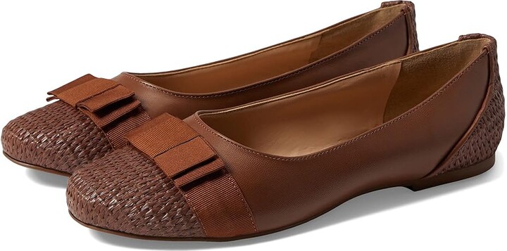 French Sole Layla (Cognac Nappa/Raffia) Women's Shoes - ShopStyle Flats