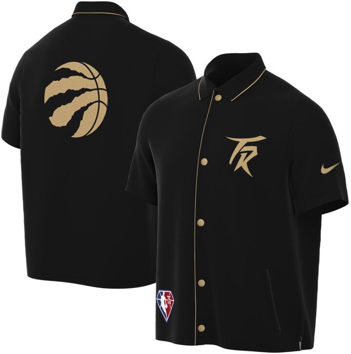 Nike Men's Black, Gold Toronto Raptors 2021/22 City Edition Therma Flex ...