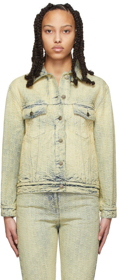 Gucci Blue GG Jacquard Denim Jacket - ShopStyle