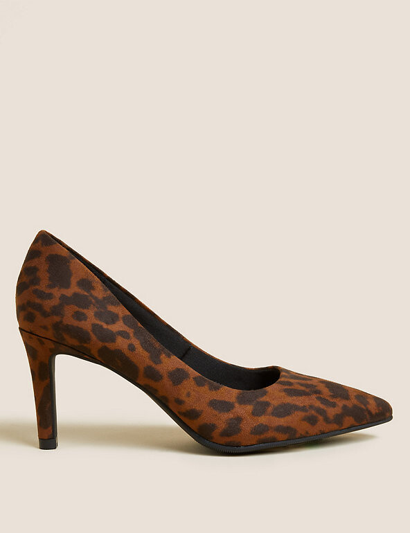 Leopard Print Stiletto Heel Court Shoes - ShopStyle
