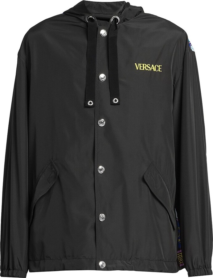 Versace Logo Hooded Coach Jacket - ShopStyle