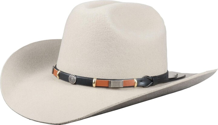 TruClothing.com Men's Cowboy Hat 100% Wool Felt Wide Brim Fedora ...