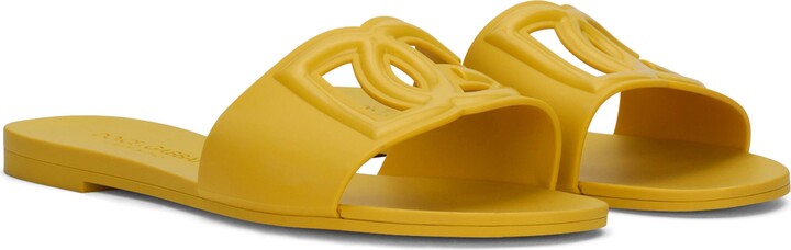Dolce & Gabbana Bianca Interlock Slide Sandal - ShopStyle