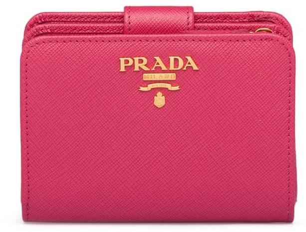Prada Logo-Plaque Square Wallet - ShopStyle