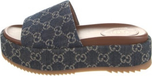 Gucci GG Denim Slides - ShopStyle