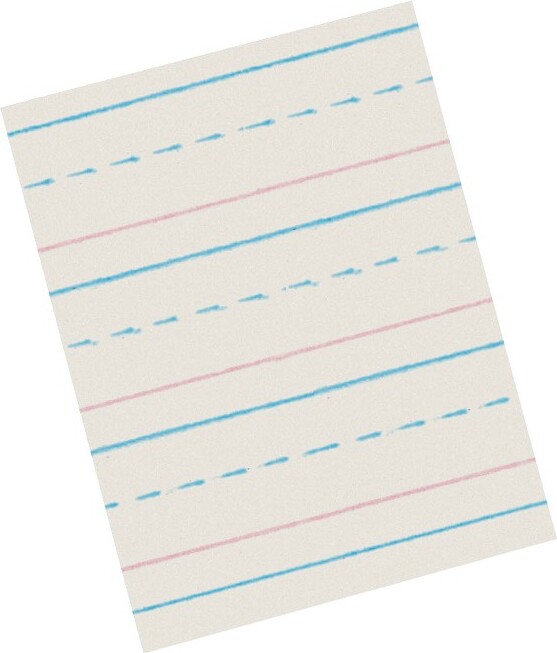 School Smart Zaner-Bloser Paper, 3/8 Inch Ruled, 8 x 10-1/2 Inches, 500 ...