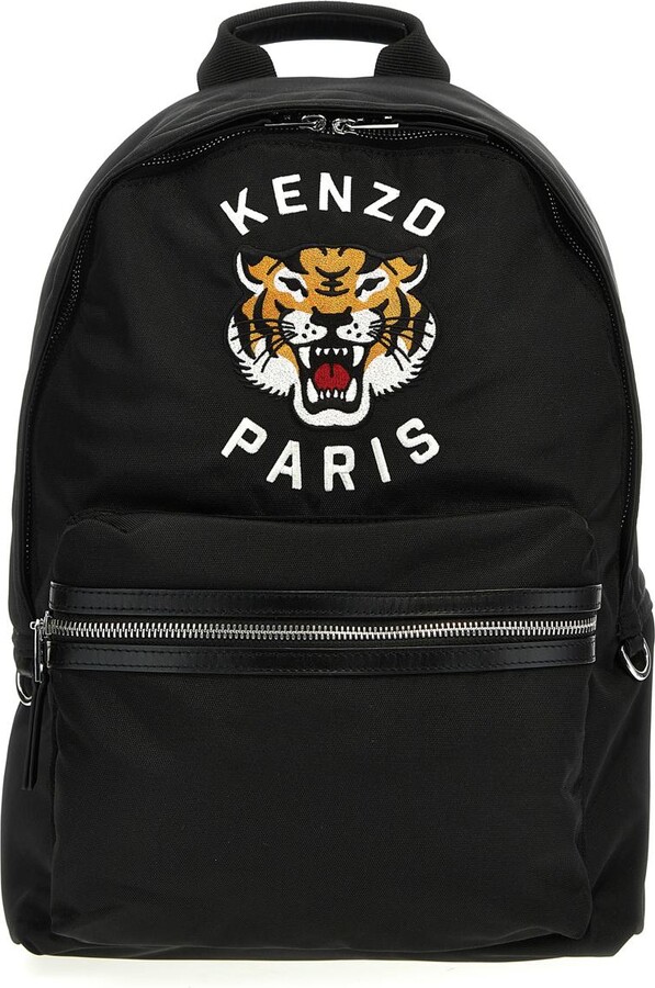 Kenzo Logo embroidery backpack - ShopStyle