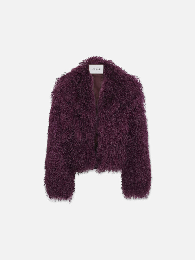 Frame Shaggy Shearling Coat - ShopStyle