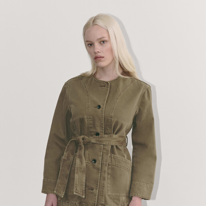 Everlane The Long Denim Barrel Jacket - ShopStyle