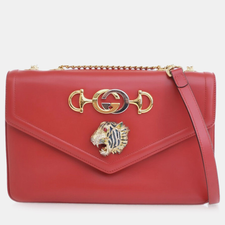 Gucci Medium Leather Rajah Crossbody Bag - ShopStyle