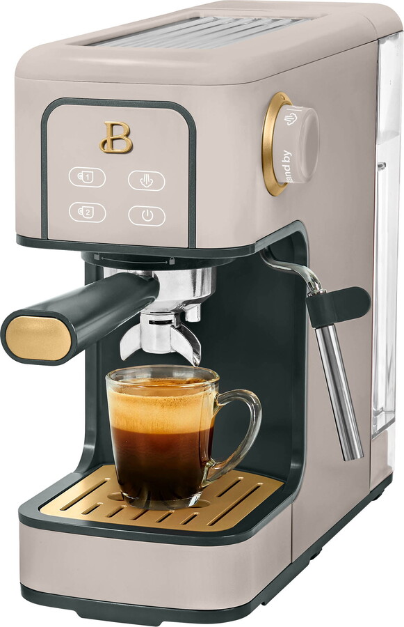 Beautiful Slim Espresso Maker with 20-Bar Pressure, Porcini Taupe by ...