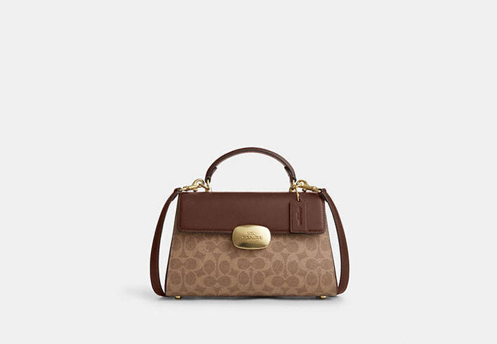 Coach Outlet Eliza Top Handle Bag In Signature Canvas - ShopStyle