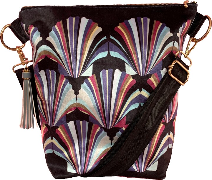 Chloe Croft London Limited - Black Shell Velvet Handbag - ShopStyle ...