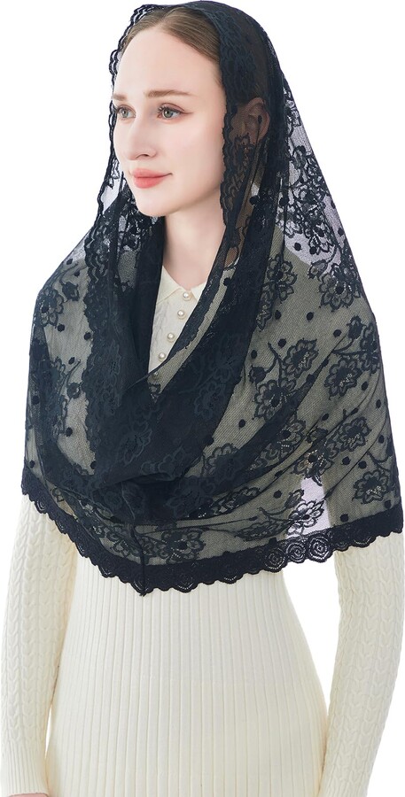 Wgior Infinity Catholic Church Veil Lace Mantilla Veils Latin Mass Head ...