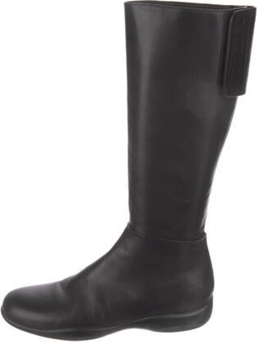 Prada Linea Rossa Leather Riding Boots - ShopStyle