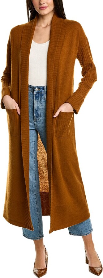 Philosophy Cashmere Shawl Collar Cashmere Duster - ShopStyle