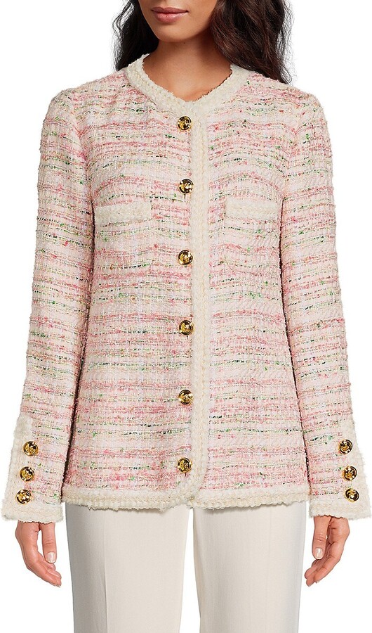 Giambattista Valli Tweed Button Down Cardigan - ShopStyle