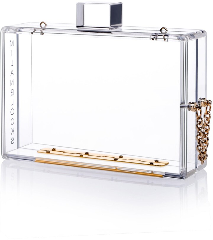 Milanblocks Transparent Acrylic Clear Clasp Clutch - ShopStyle