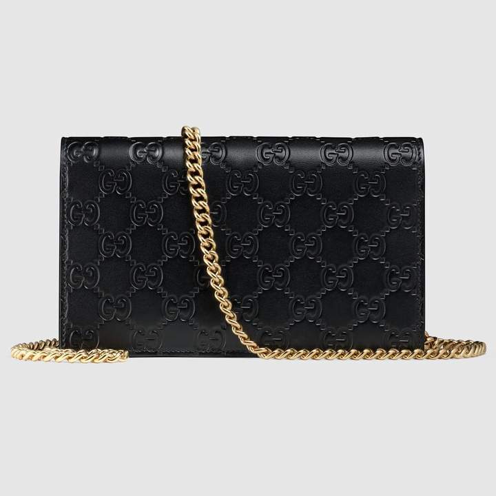 Gucci Icon Signature chain wallet - ShopStyle