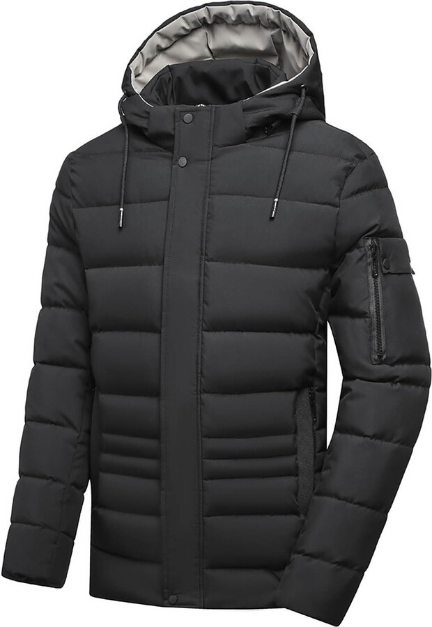 Generic Winter Jacket Men's Down Jacket Men's Hooded Jacket Men's ...